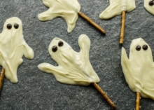Receta de fantasmas de chocolate blanco para Halloween